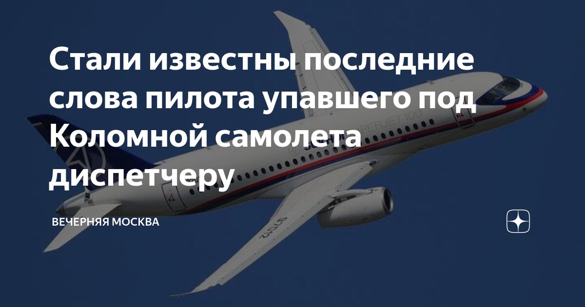 Стали известны последние слова пилота упавшего под Коломной самолета