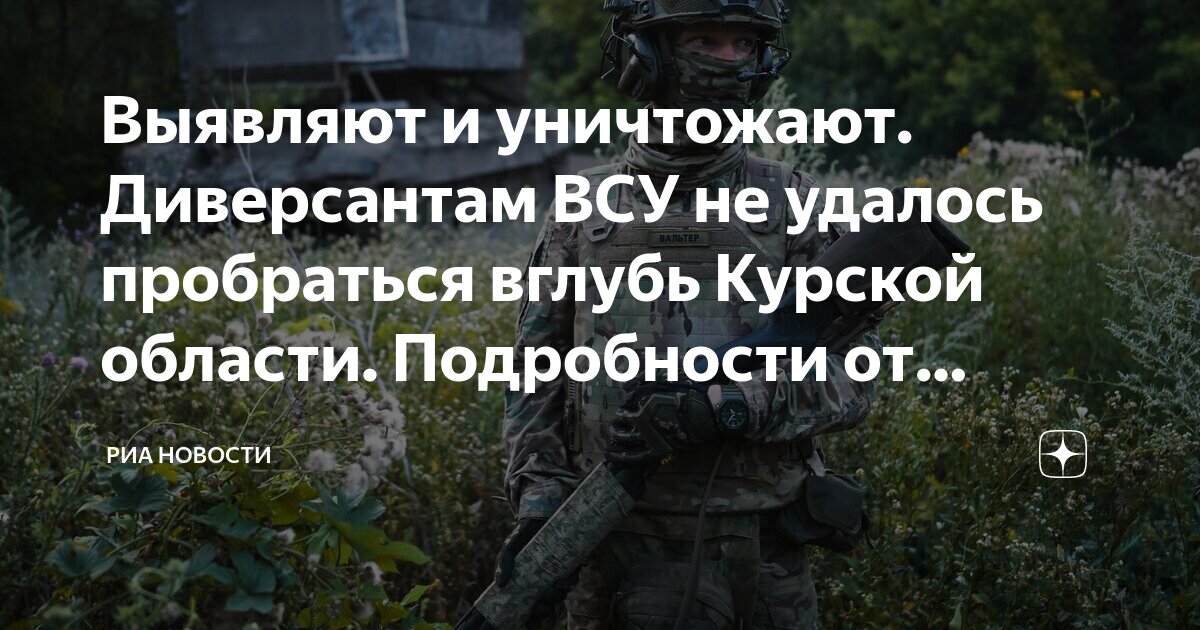 Выявляют и уничтожают Диверсантам ВСУ не удалось пробраться вглубь