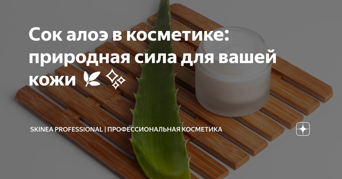 Сок алоэ в косметике: природная сила для вашей кожи 🌿 | Skinea ...