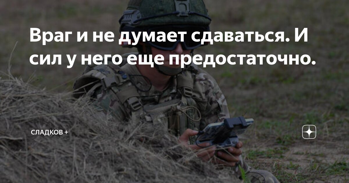 Враг и не думает сдаваться. И сил у него еще предостаточно. | Сладков ...