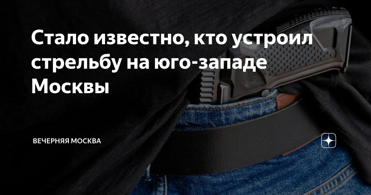 Стало известно, кто устроил стрельбу на юго-западе Москвы | Вечерняя Москва | Дзен