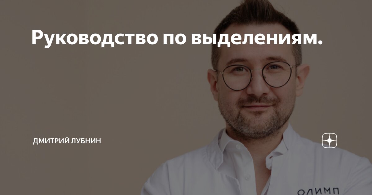 Руководство по выделениям. | Дмитрий Лубнин | Дзен