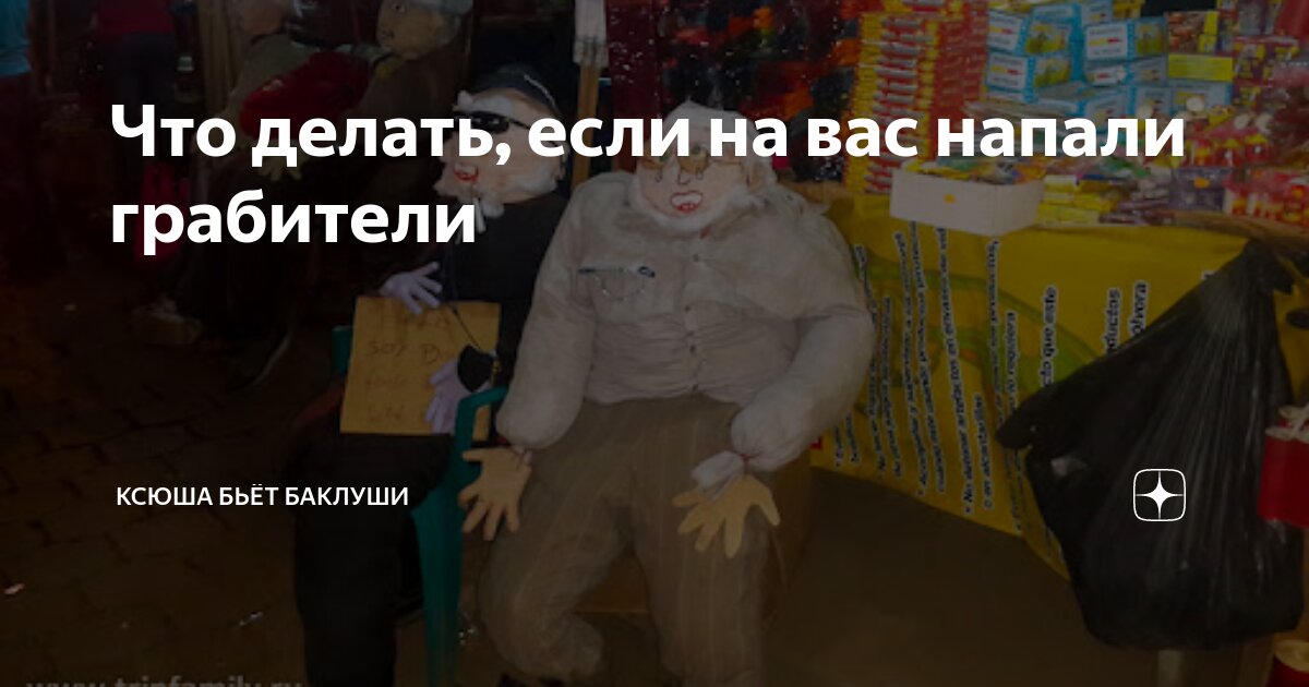 Что делать если на вас напали грабители Ксюша бьёт баклуши Дзен