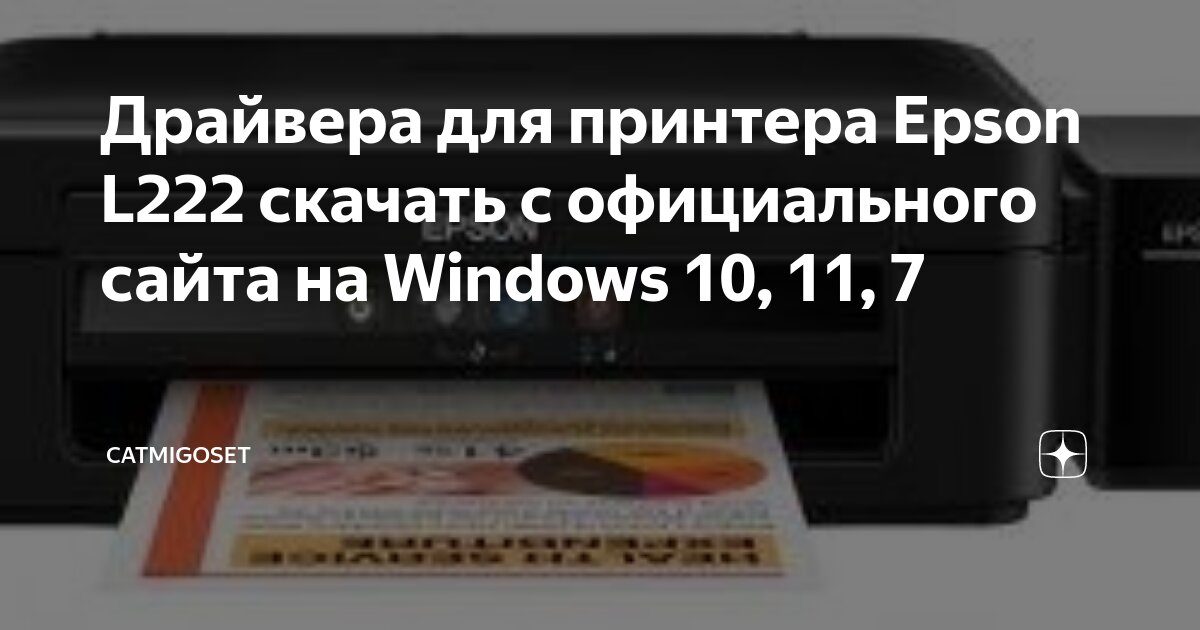 Драйвера для принтера Epson L222 скачать с официального сайта на Windows 10, 11, 7 | CatMigoset ...