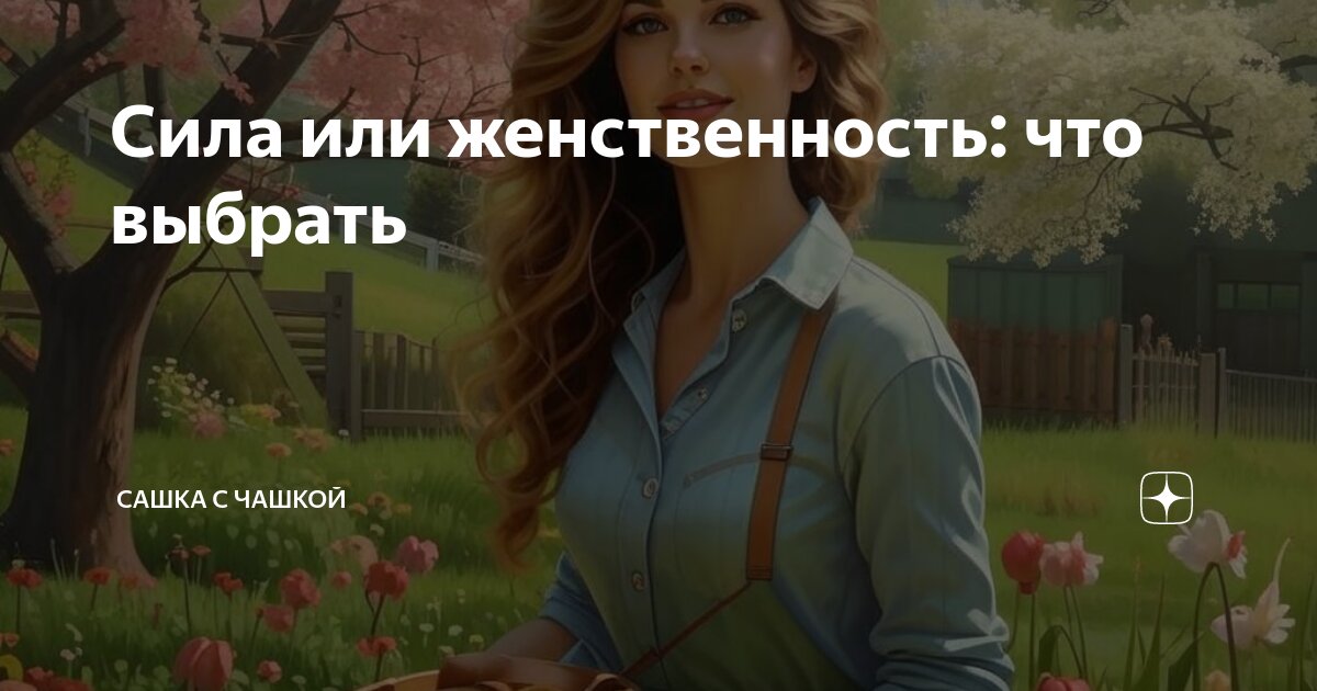 Сила или женственность что выбрать Сашка с чашкой Дзен