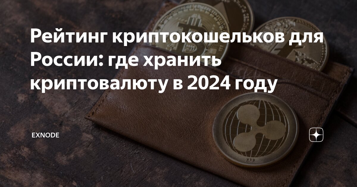 Рейтинг криптокошельков для России: где хранить криптовалюту в 2024 году | EXNODE | Дзен