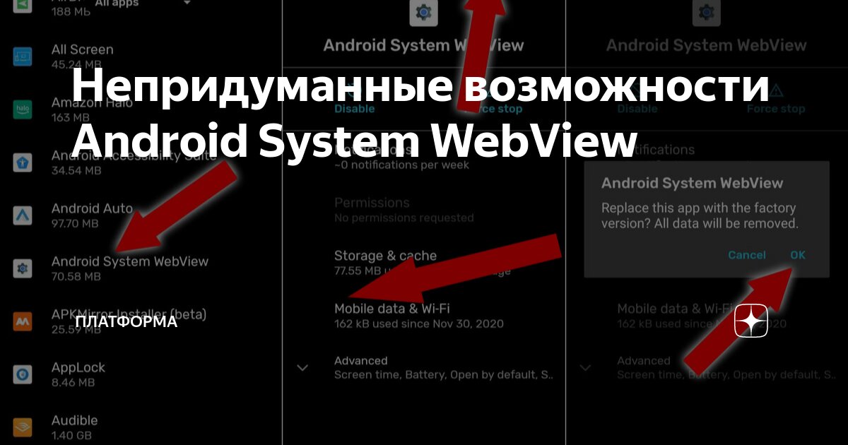 Непридуманные возможности Android System WebView | ПЛАТФОРМА | Дзен