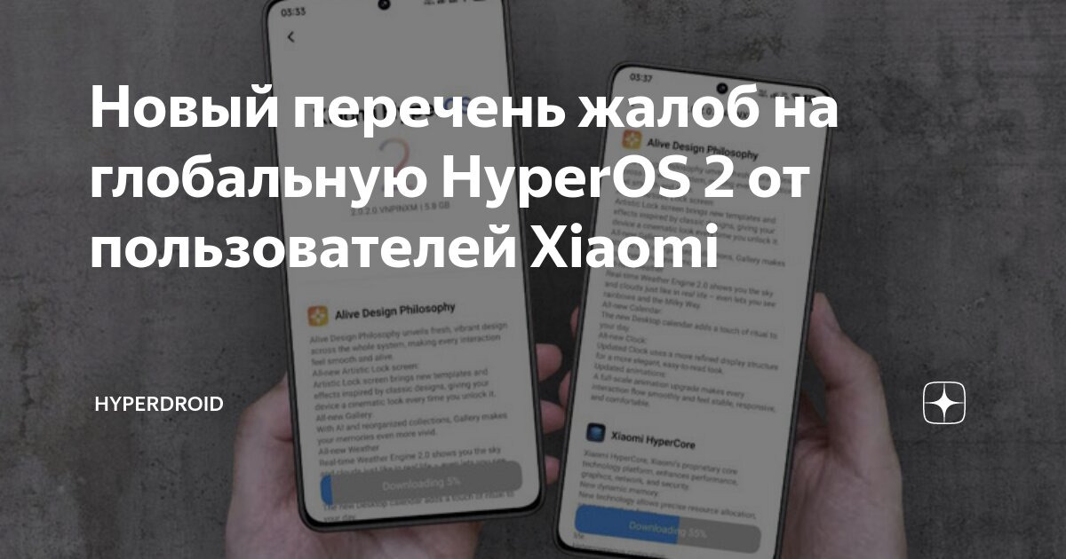 Новый перечень жалоб на глобальную HyperOS 2 от пользователей Xiaomi ...