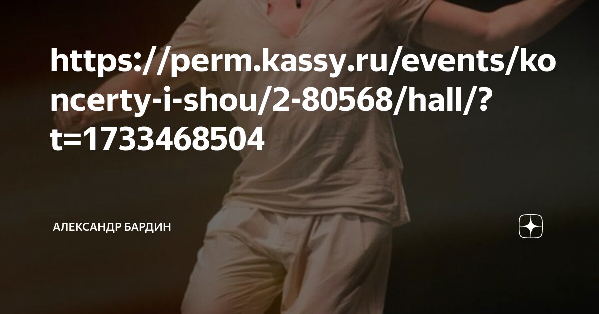 https://perm.kassy.ru/events/koncerty-i-shou/2-80568/hall/?t=1733468504 | Александр Бардин | Дзен
