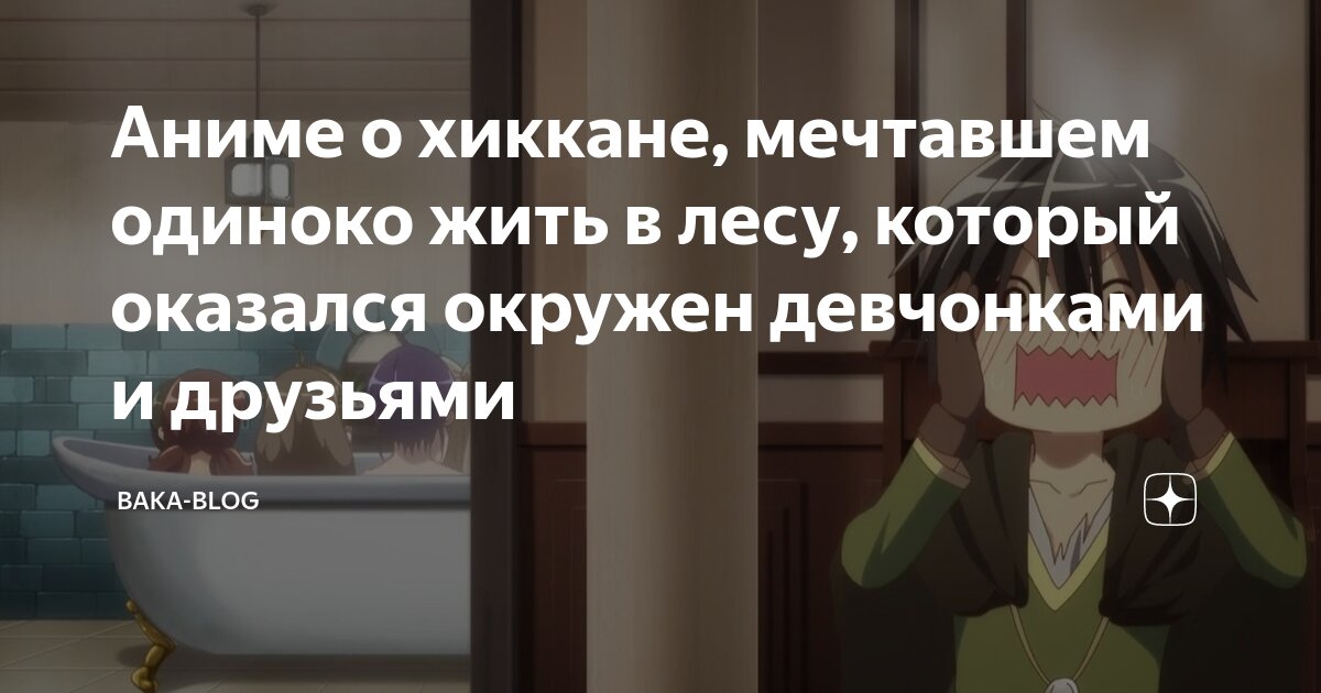 Аниме о хиккане, мечтавшем одиноко жить в лесу, который оказался ...