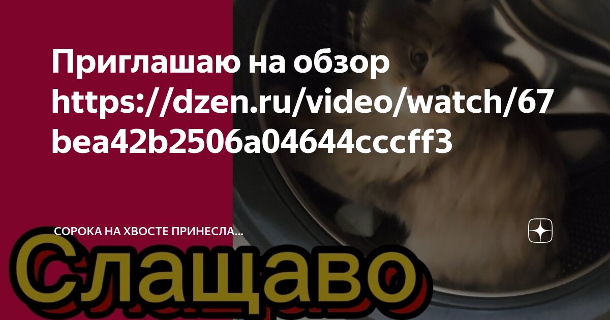 Приглашаю на обзор https://dzen.ru/video/watch/67bea42b2506a04644cccff3 | Сорока на хвосте ...