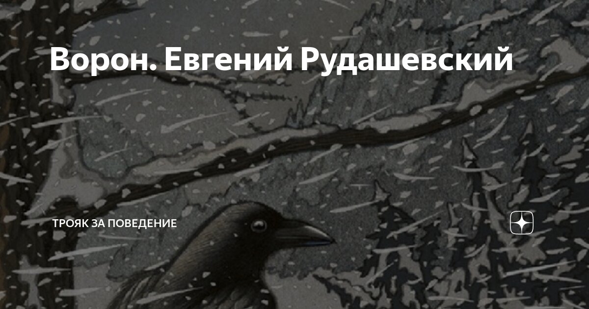 Ворон. Евгений Рудашевский | Трояк за поведение | Дзен