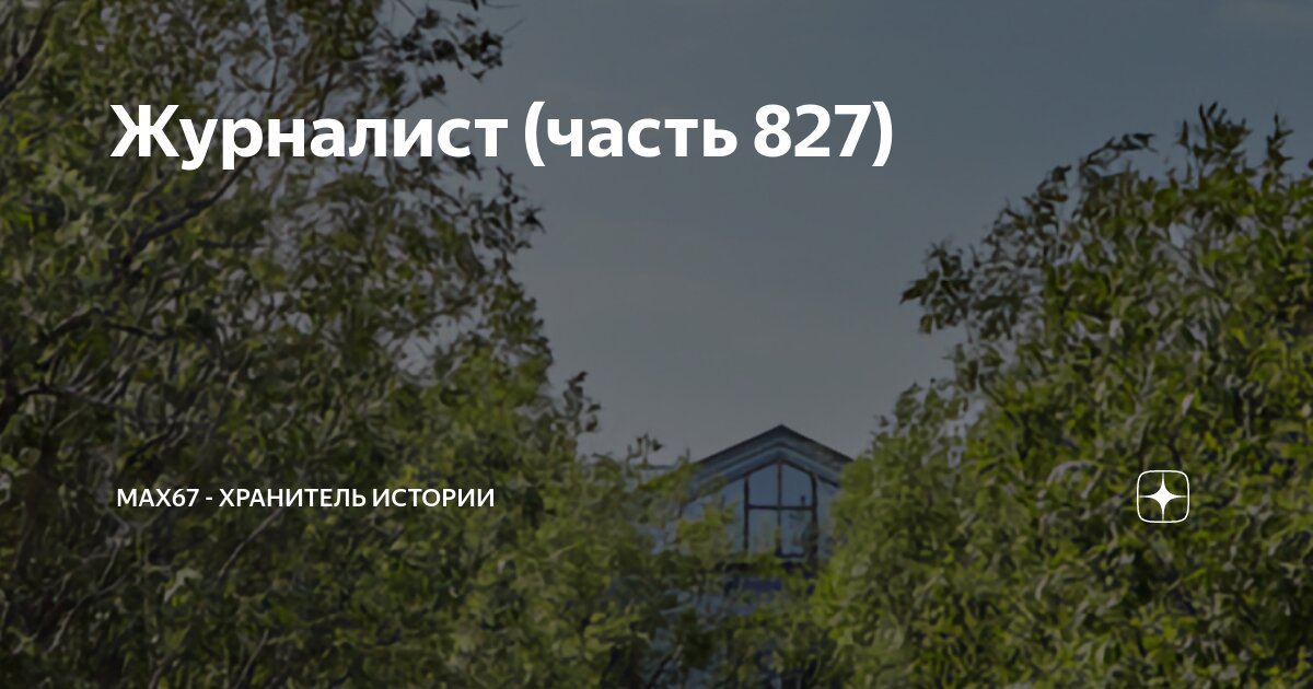Журналист (часть 827) | MAX67 - Хранитель Истории | Дзен