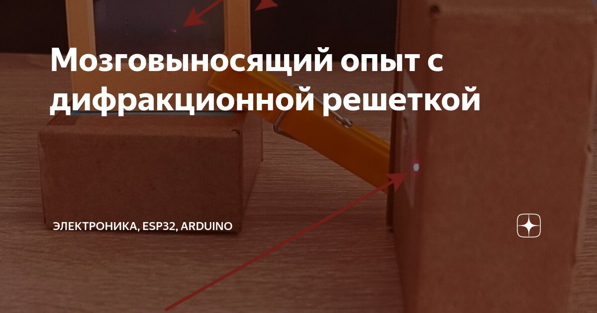 Мозговыносящий опыт с дифракционной решеткой Электроника Esp32 Arduino Дзен