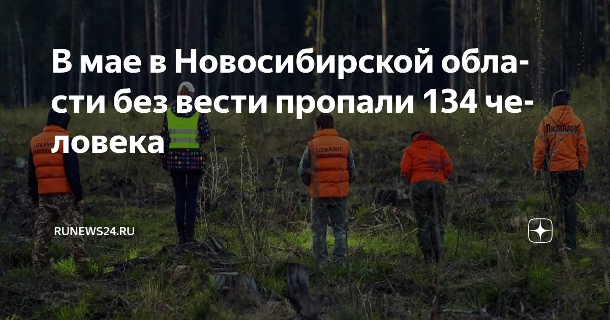 В мае в Новосибирской области без вести пропали 134 человека | RuNews24.ru | Дзен