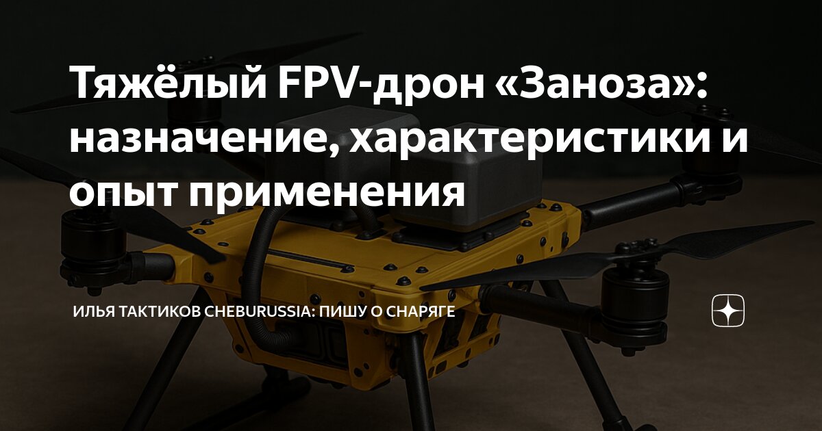 Тяжёлый FPV-дрон «Заноза»: назначение, характеристики и опыт применения ...