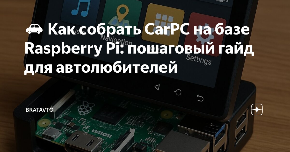 🚗 Как собрать CarPC на базе Raspberry Pi: пошаговый гайд для ...