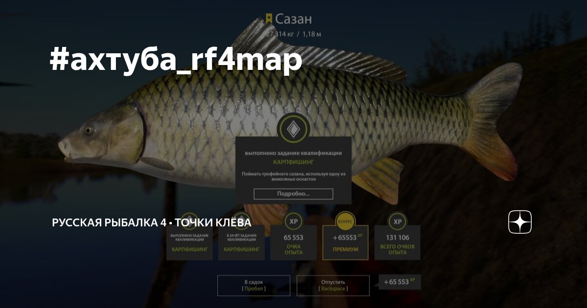 #ахтуба_rf4map | Русская Рыбалка 4 • Точки клёва | Дзен