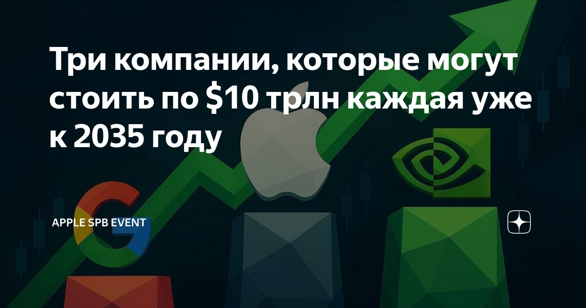 Три компании, которые могут стоить по $10 трлн каждая уже к 2035 году ...