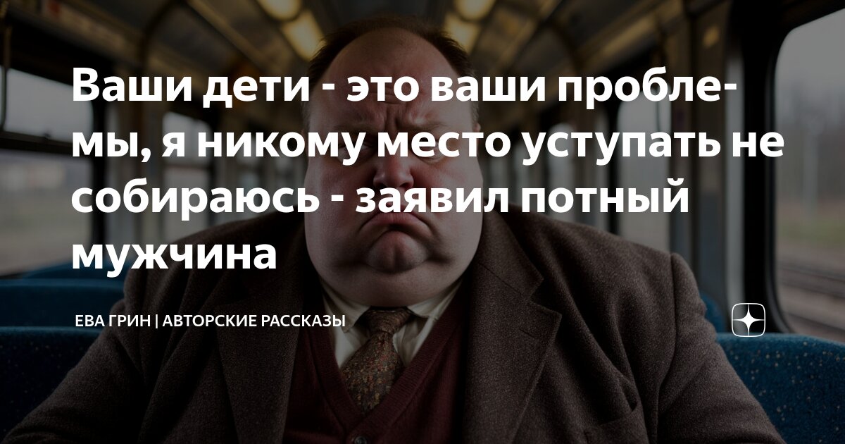 Ваши дети это ваши проблемы я никому место уступать не собираюсь заявил потный мужчина