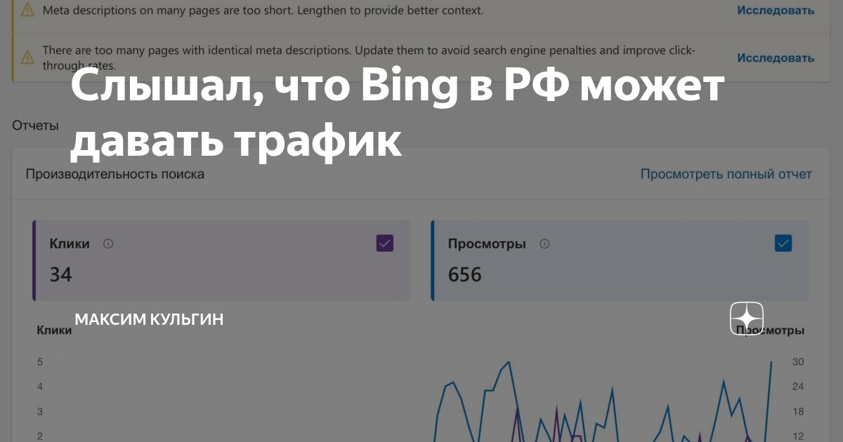 Слышал, что Bing в РФ может давать трафик | Максим Кульгин | Дзен