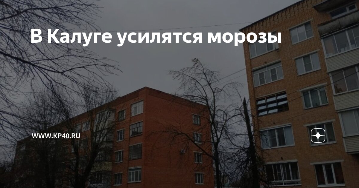 В Калуге усилятся морозы | www.kp40.ru | Дзен