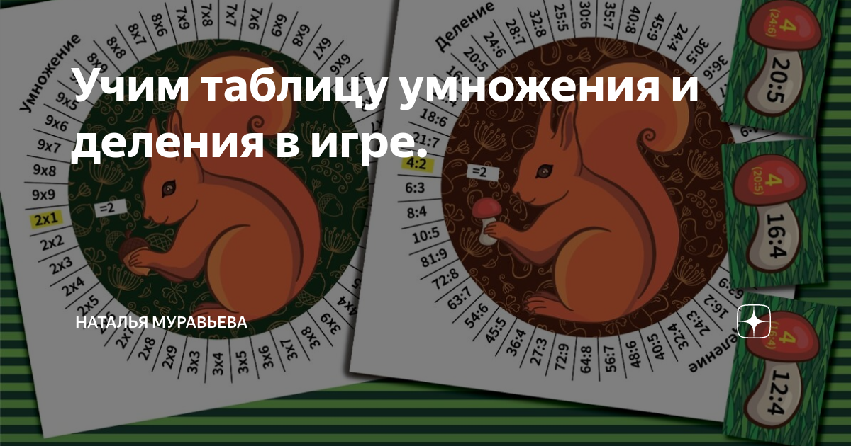 Учим таблицу умножения и деления в игре. | Наталья Муравьева | Дзен