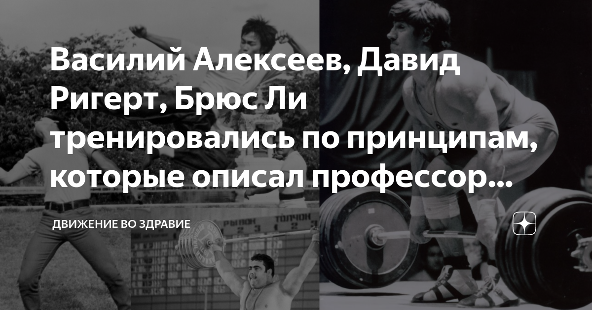 Василий Алексеев, Давид Ригерт, Брюс Ли тренировались по принципам ...