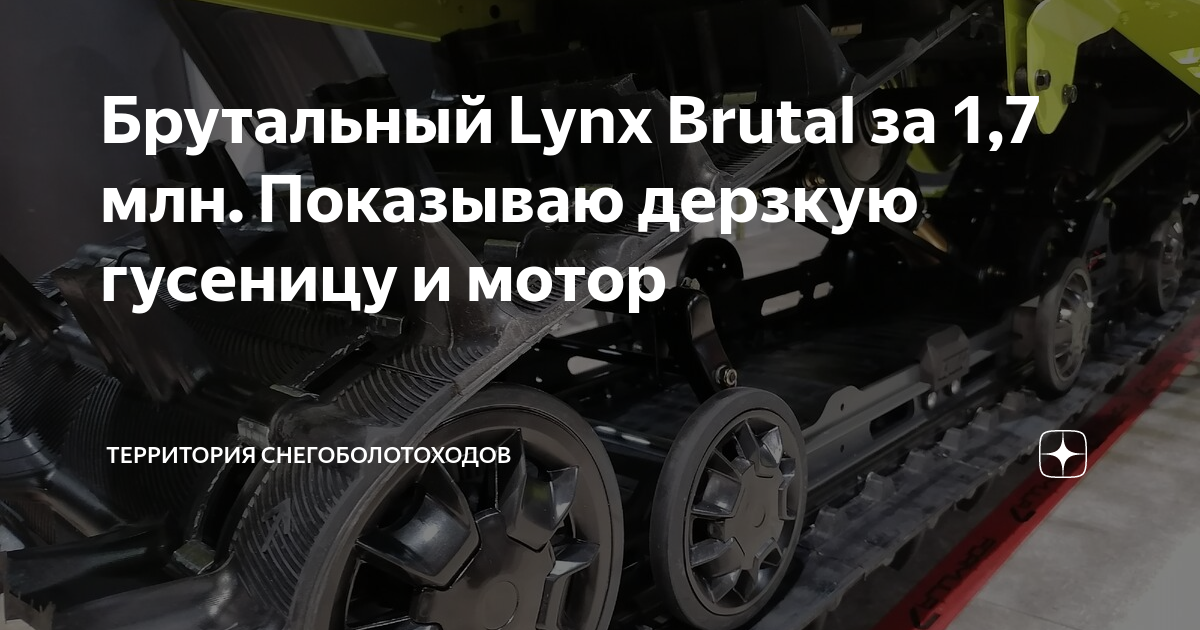 Брутальный Lynx Brutal за 1,7 млн. Показываю дерзкую гусеницу и мотор ...