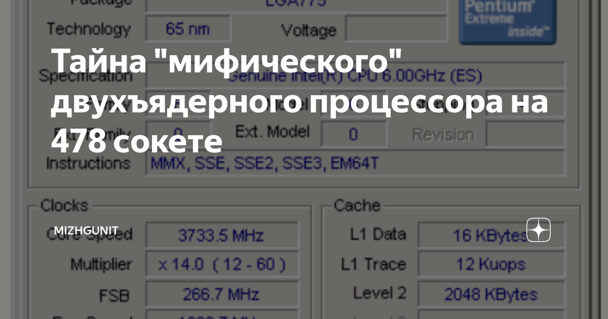 Тайна "мифического" двухъядерного процессора на 478 сокете | Mizhgunit | Дзен