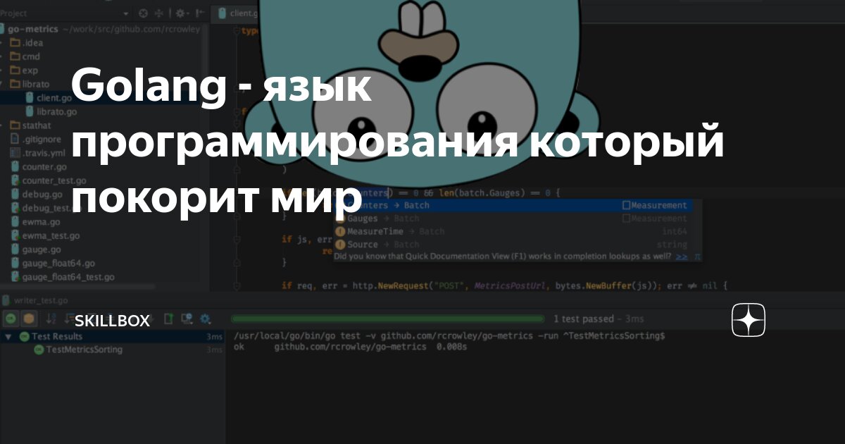 Golang - язык программирования который покорит мир | Skillbox | Дзен
