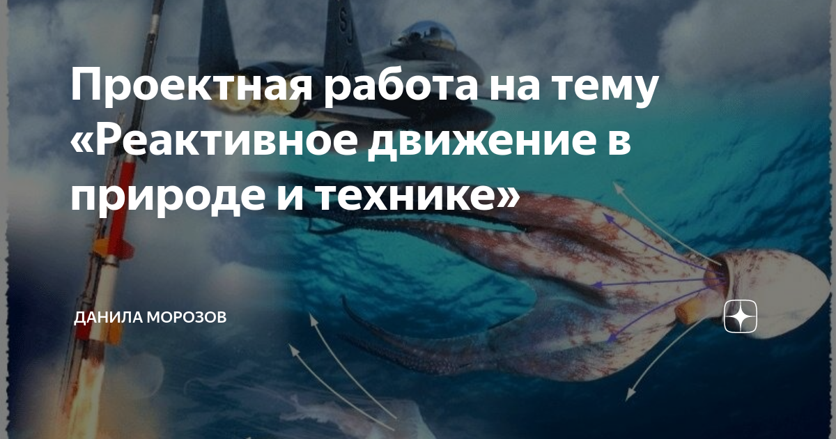 Проектная работа на тему «Реактивное движение в природе и технике