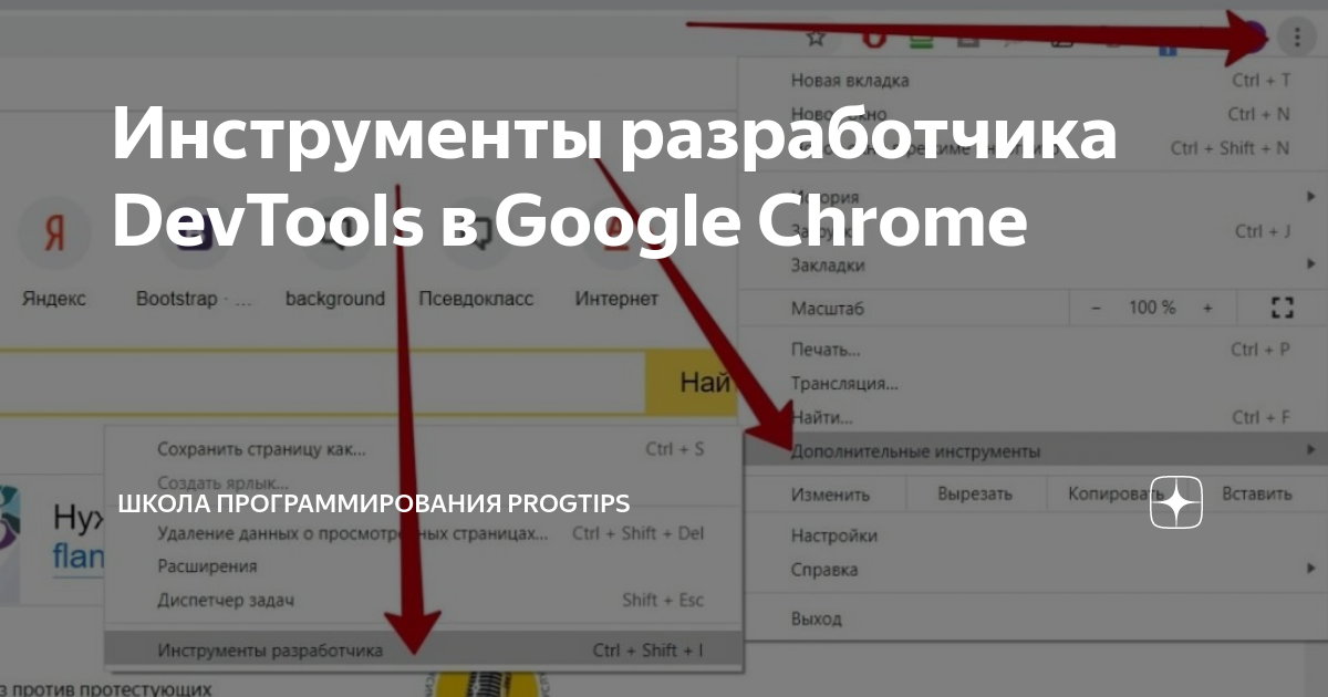 Инструменты разработчика DevTools в Google Chrome | Школа программирования ProgTips | Дзен