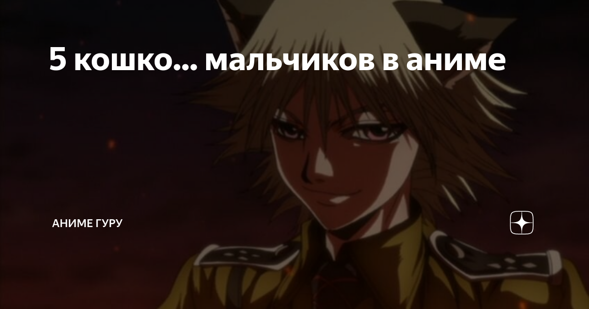 5 кошко... мальчиков в аниме | аниме гуру | Дзен