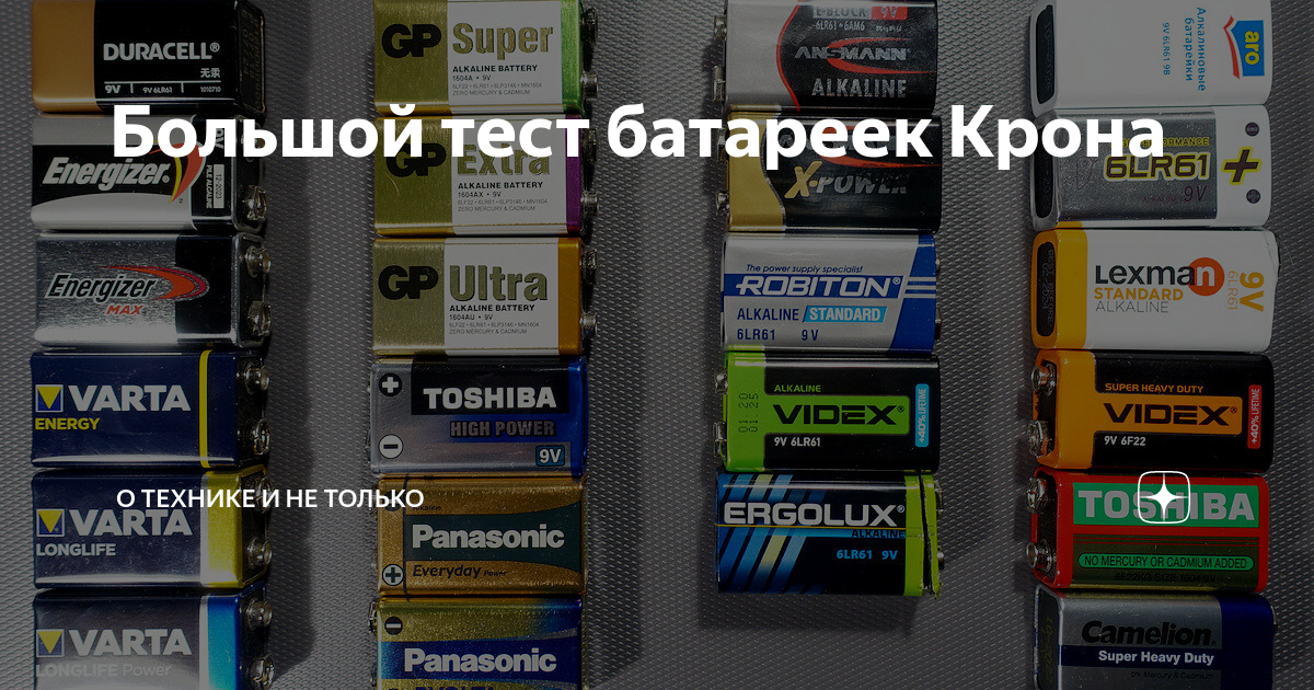 Большой тест батареек Крона | Алексей Надёжин о технике и не только | Дзен