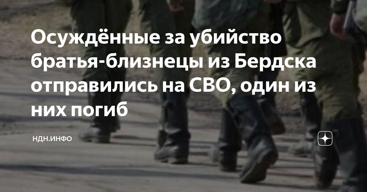 Осуждённые за убийство братья близнецы из Бердска отправились на СВО