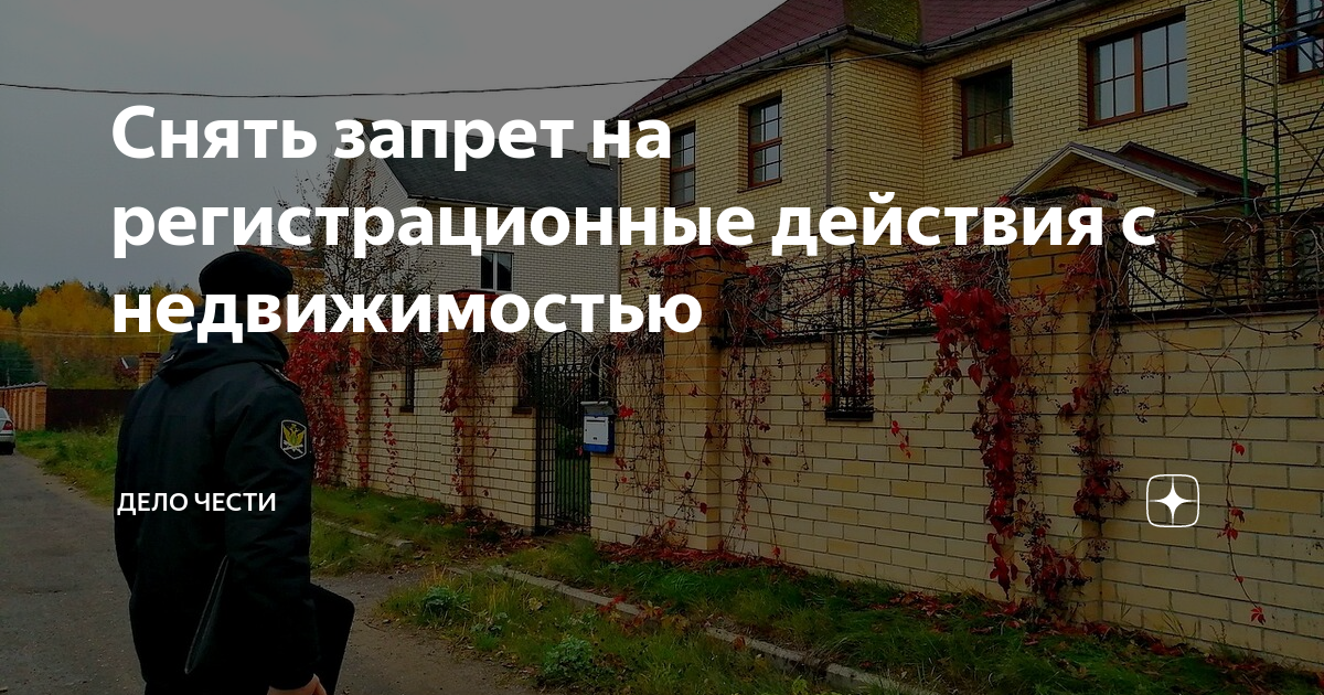 Снять запрет на регистрационные действия с недвижимостью Дело Чести