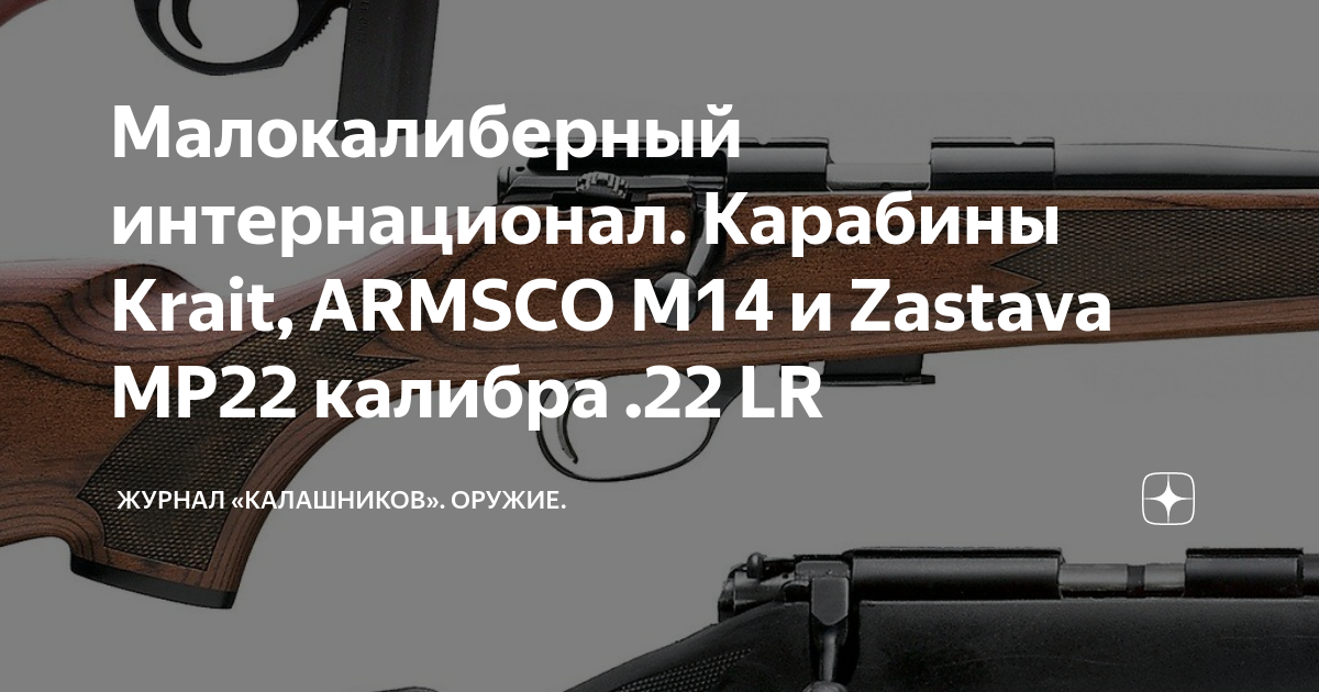 Малокалиберный интернационал. Карабины Krait, ARMSCO M14 и Zastava MP22 калибра .22 LR | Журнал ...