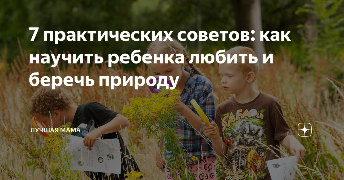 7 практических советов: как научить ребенка любить и беречь природу ...
