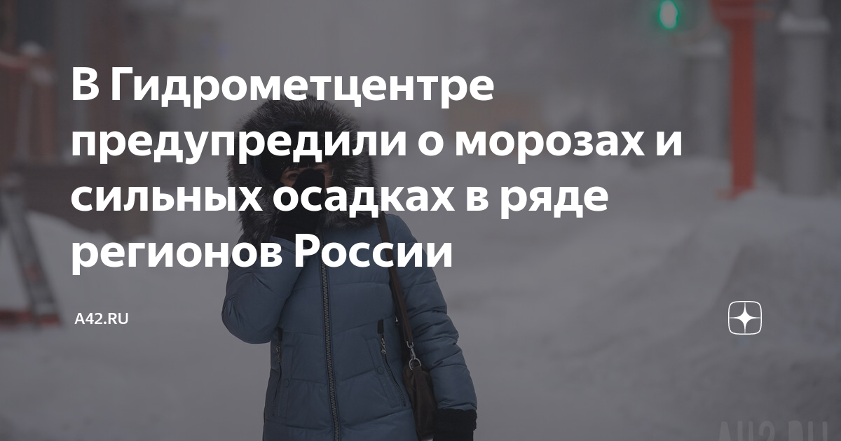 В Гидрометцентре предупредили о морозах и сильных осадках в ряде регионов России | A42.RU | Дзен