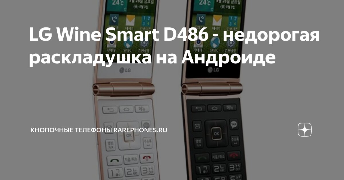 LG Wine Smart D486 - недорогая раскладушка на Андроиде | Кнопочные ...