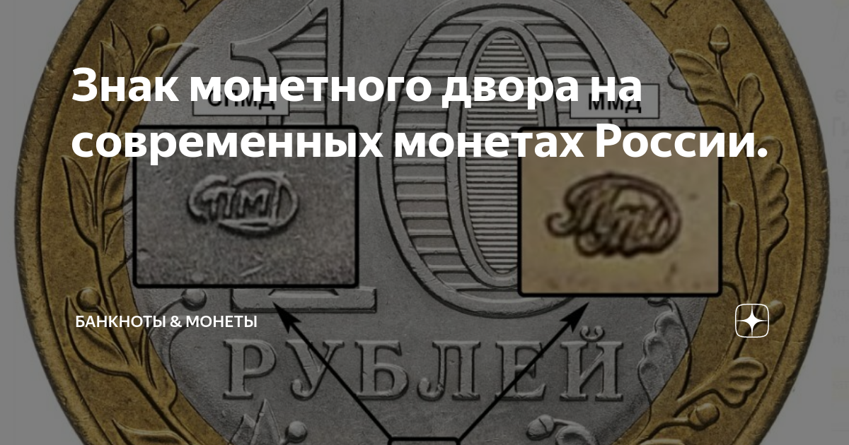 Знак монетного двора на современных монетах России. | Банкноты & Монеты ...