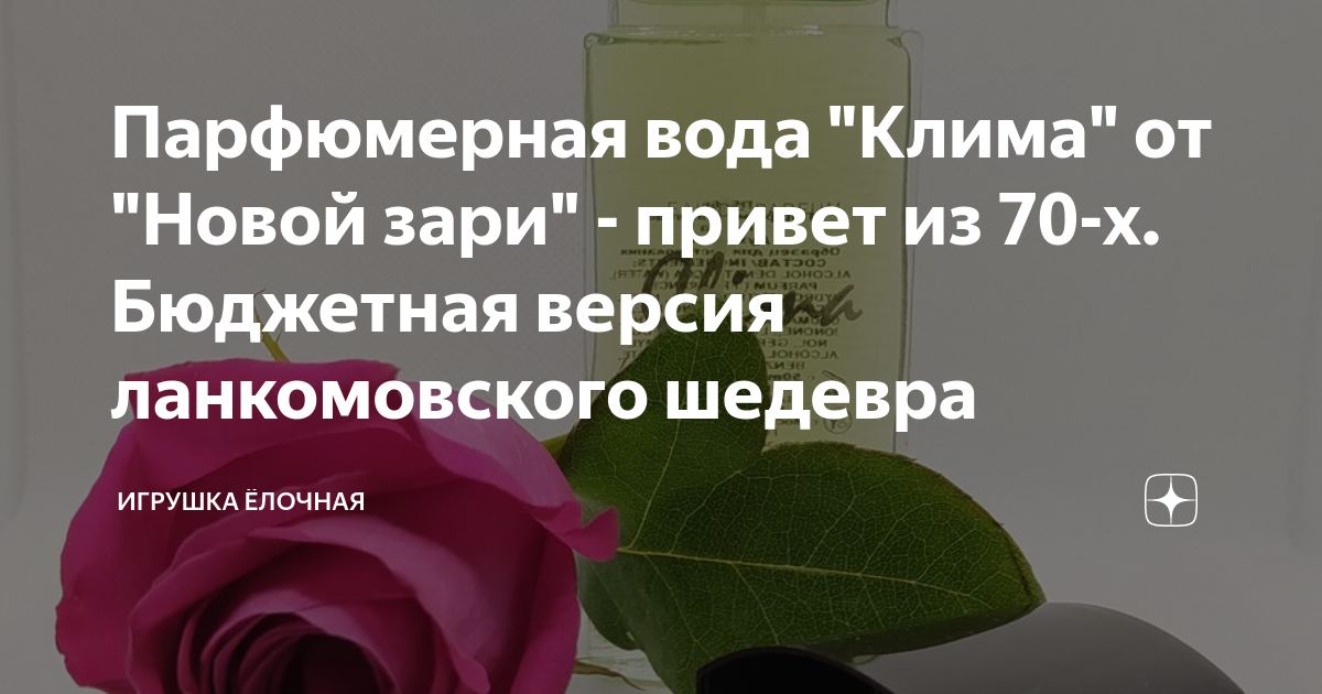 Парфюмерная вода "Клима" от "Новой зари" - привет из 70-х. Бюджетная ...