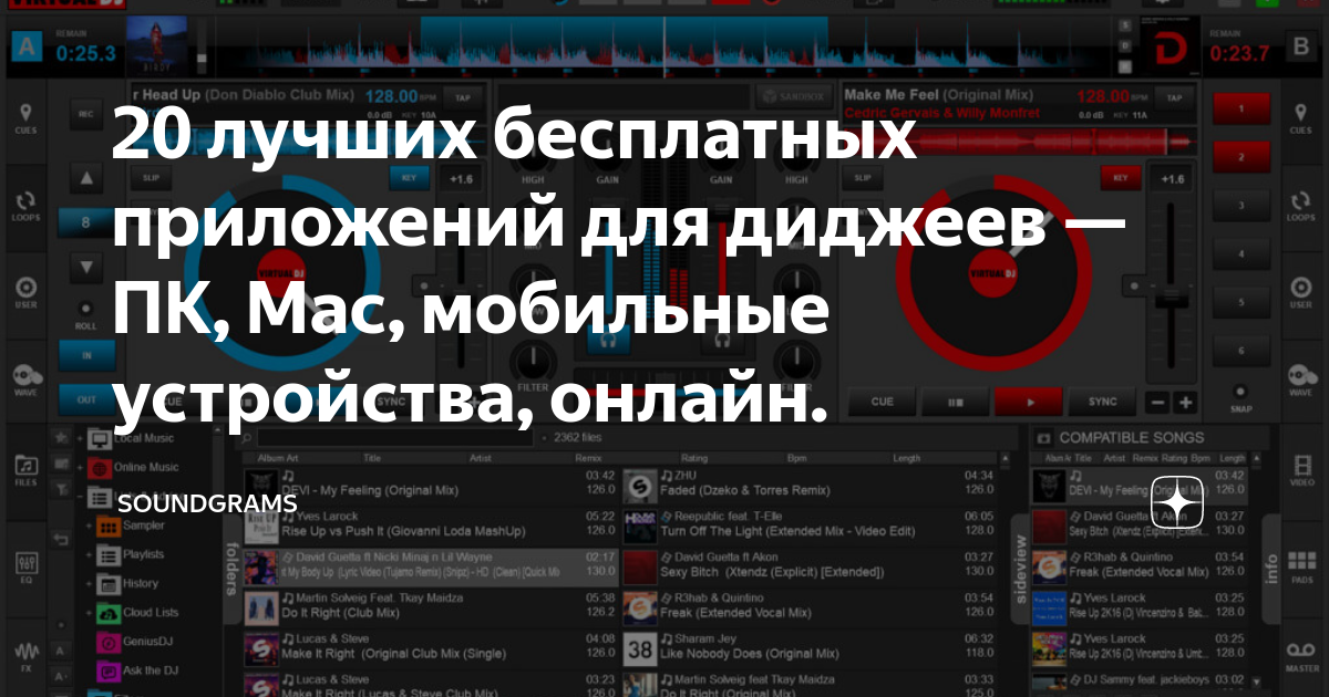 20 лучших бесплатных приложений для диджеев — ПК, Mac, мобильные ...