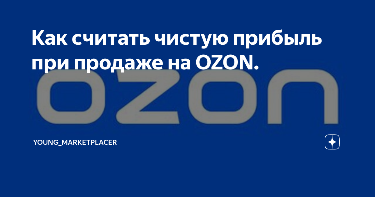 Как считать чистую прибыль при продаже на OZON. | Young_marketplacer | Дзен