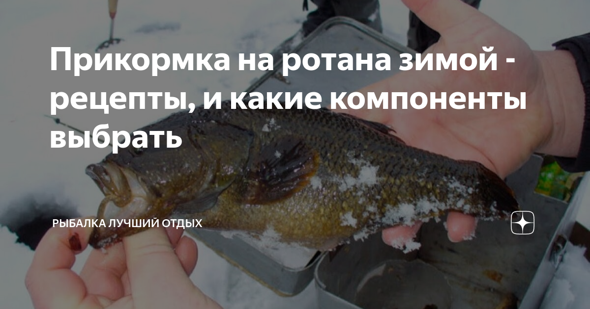 Прикормка на ротана зимой - рецепты, и какие компоненты выбрать ...