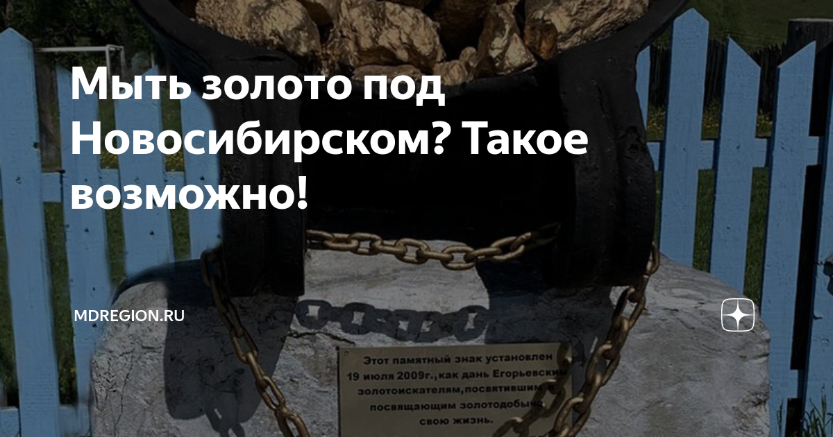 Мыть золото под Новосибирском? Такое возможно! | MDREGION.RU | Дзен