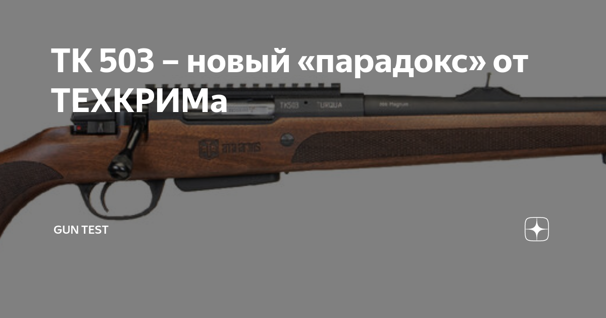 ТК 503 – новый «парадокс» от ТЕХКРИМа | Gun test | Дзен