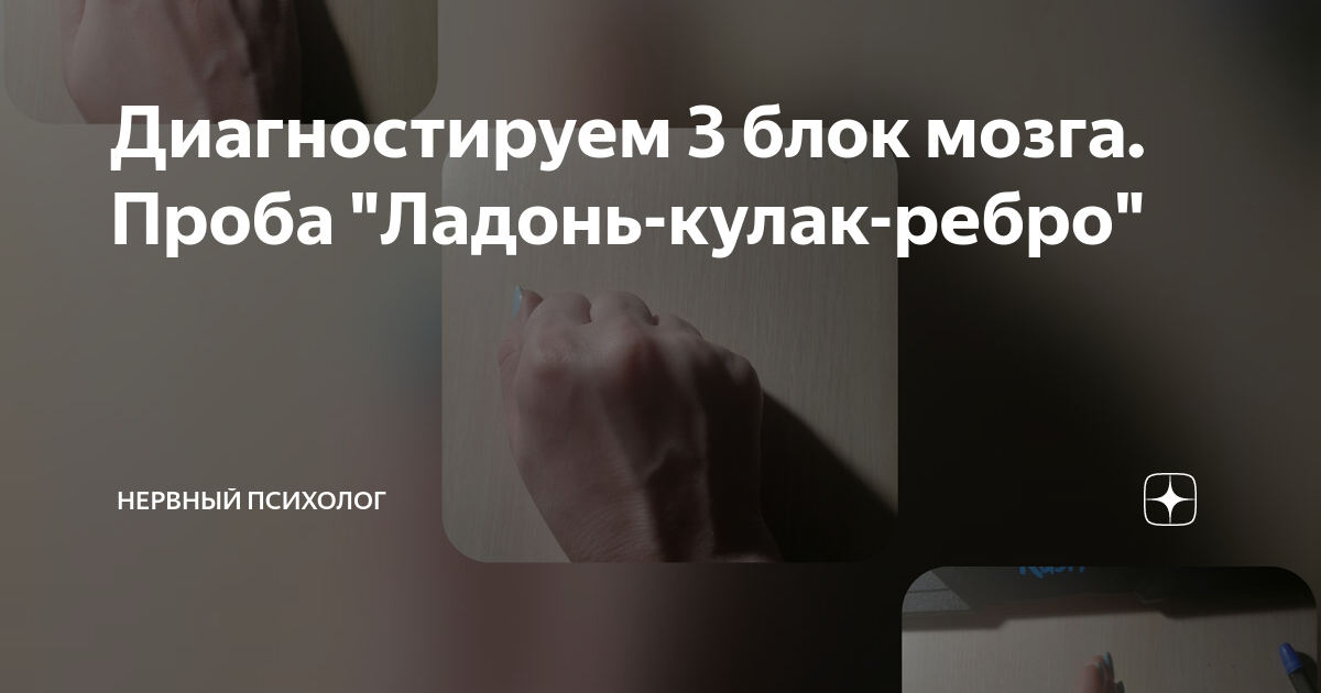 Диагностируем 3 блок мозга. Проба "Ладонь-кулак-ребро" | Центр ...