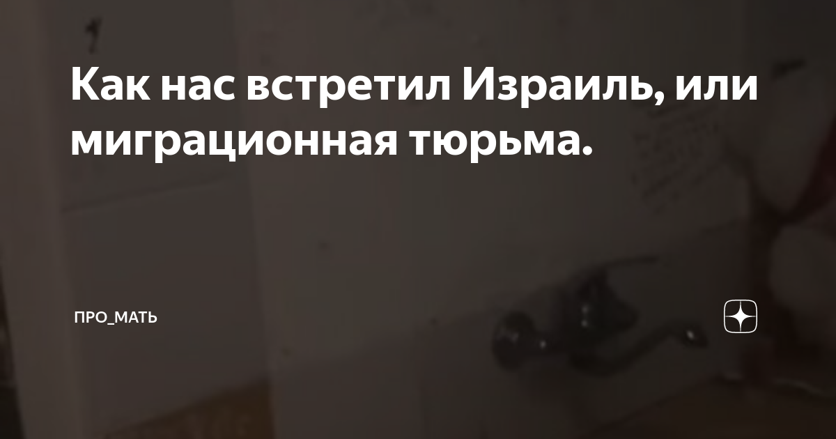 Как нас встретил Израиль или миграционная тюрьма про мать Дзен
